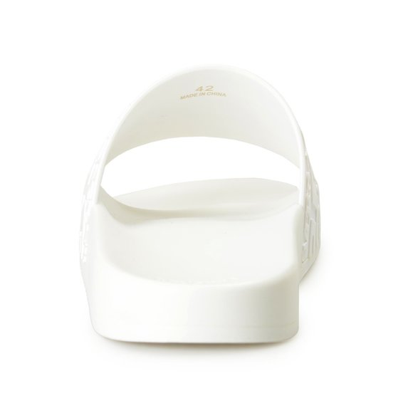 Versace | Shoes | Versace Mens White Greca Print Embossed Pool Slide ...